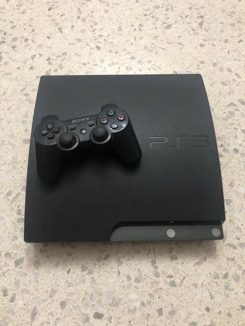 PS3 with controller and games on Carousell
