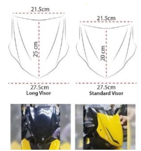 Rapido SNIPER 155 / SNIPER V3 / Y16 / Y16ZR LONG VISOR TRANSPARENT ...