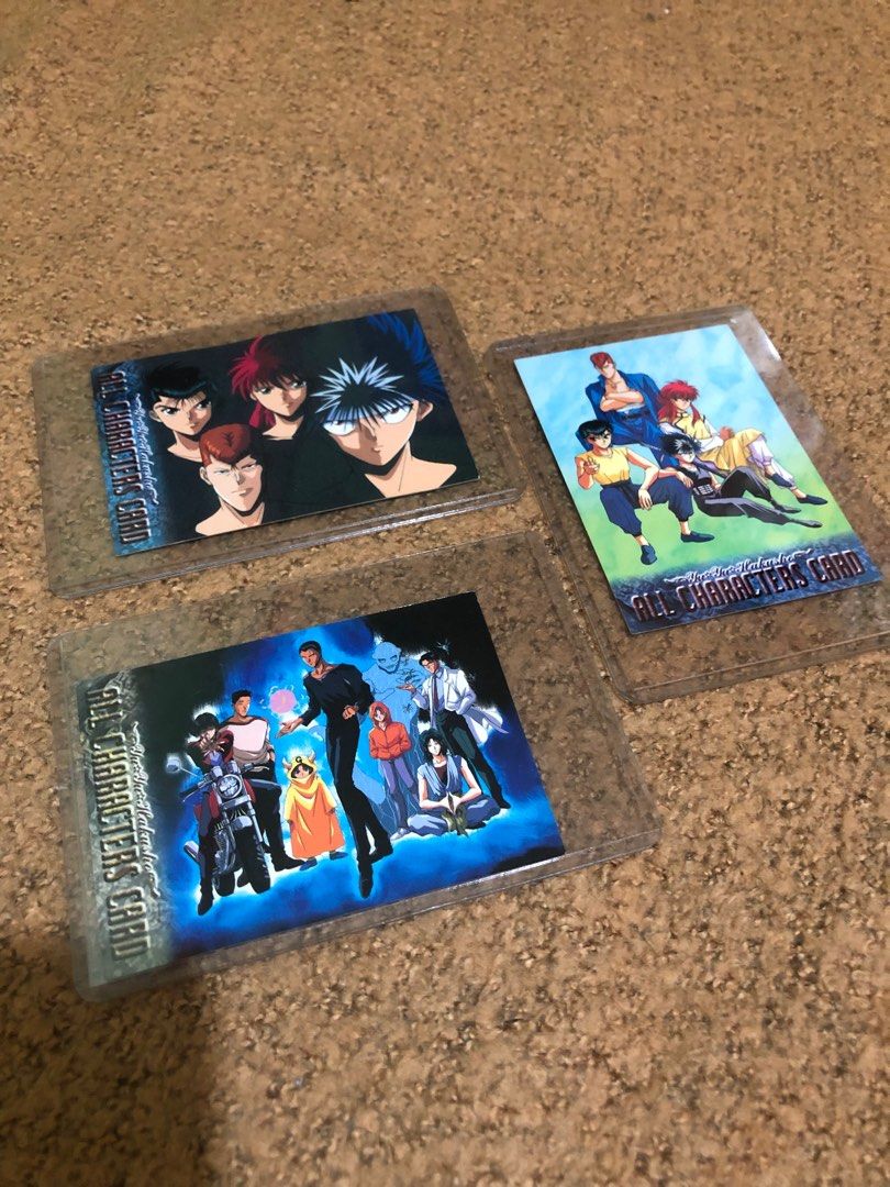 Rare authentic yuyu hakusho team character cards lot set, Hobbies ...