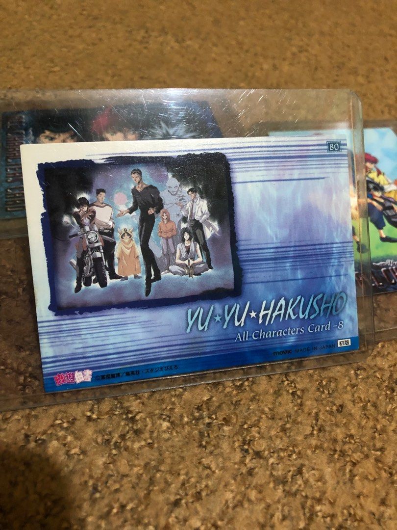 Rare authentic yuyu hakusho team character cards lot set, Hobbies ...