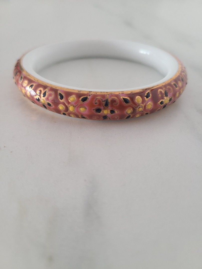 Rare vintage hand painted porcelain bracelet, Women's Fashion, Jewelry ...