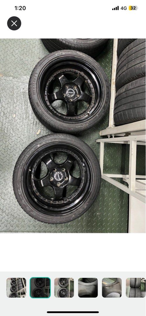 Rays deep dish 18 inch rims with tyres, Car Accessories, Tyres & Rims ...