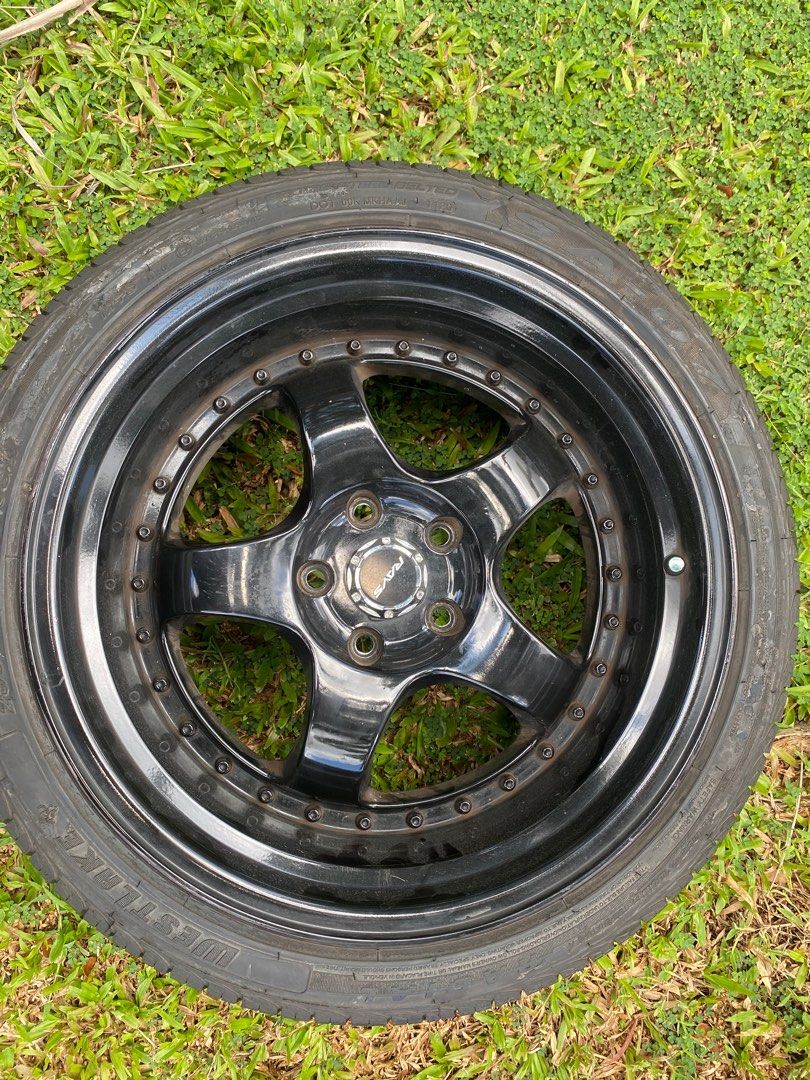 Rays deep dish 18 inch rims with tyres, Car Accessories, Tyres & Rims ...