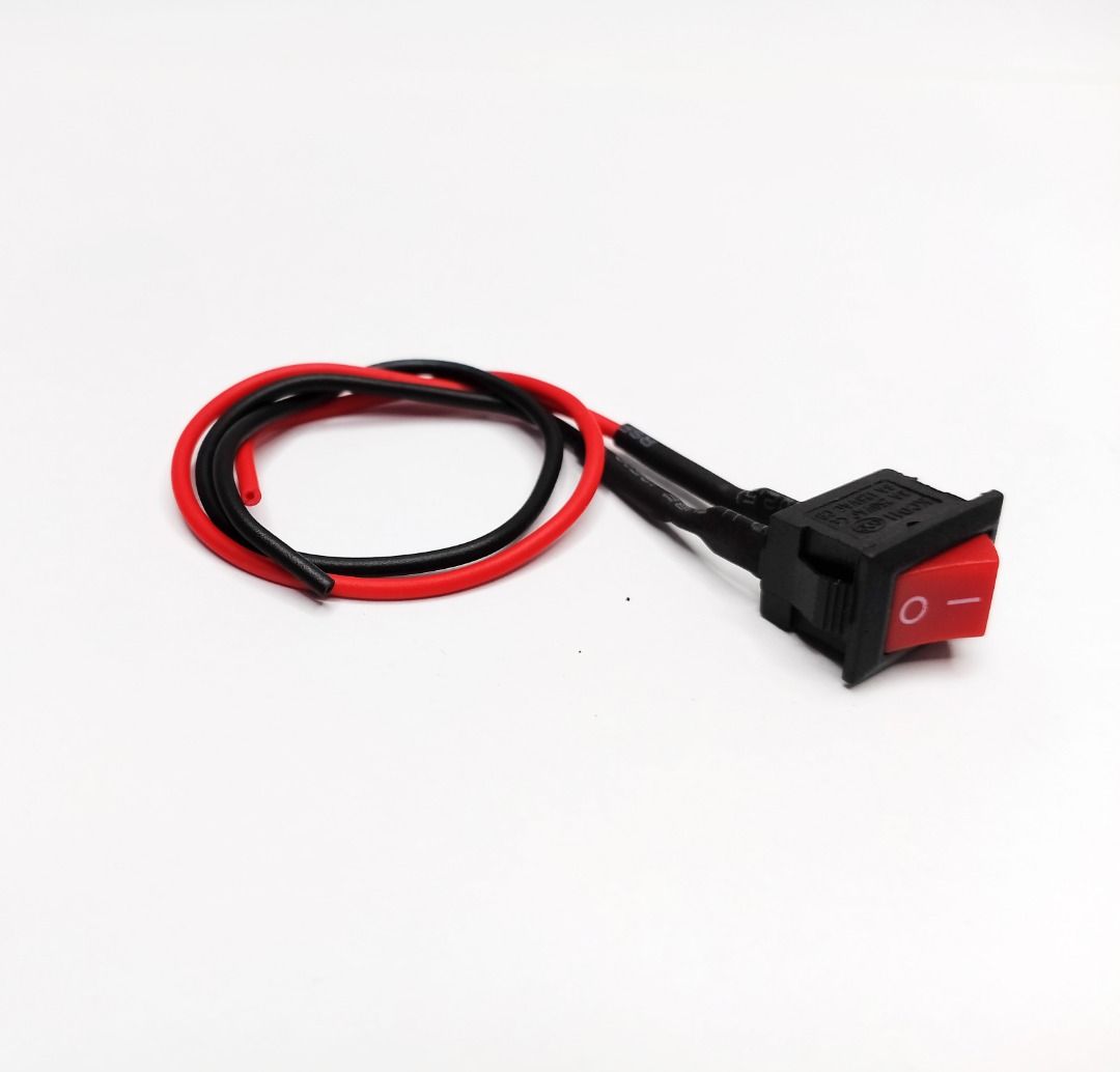 ROCKER SWITCH KCD11 with WIRE (1-PC per ORDER), 10x15mm 2-PIN SNAP-IN ...