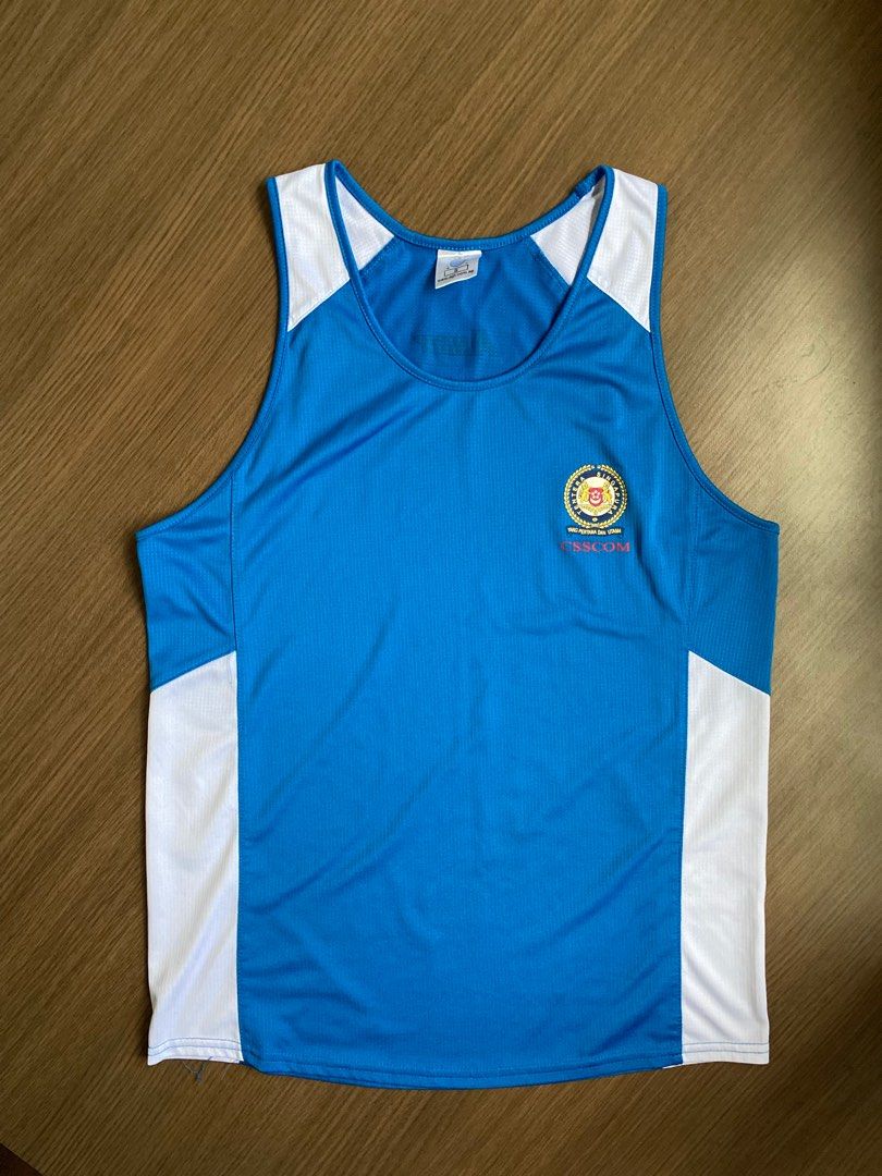 SAF Army Singlet, Men's Fashion, Activewear on Carousell