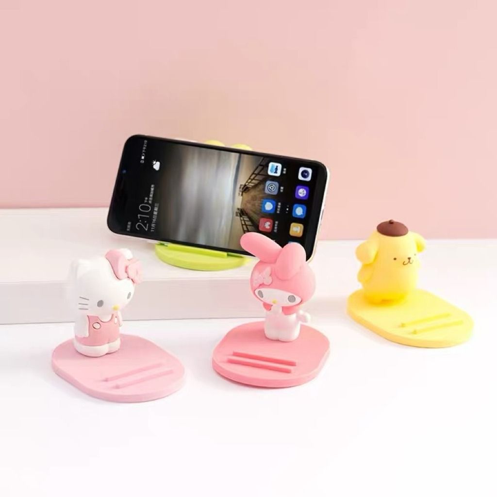 Sanrio Characters Handphone Stand Holder Kuromi Cinnamoroll Hello Kitty ...