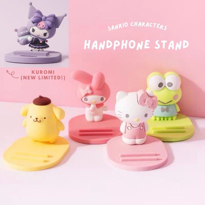 Sanrio Characters Handphone Stand Holder Kuromi Cinnamoroll Hello Kitty ...