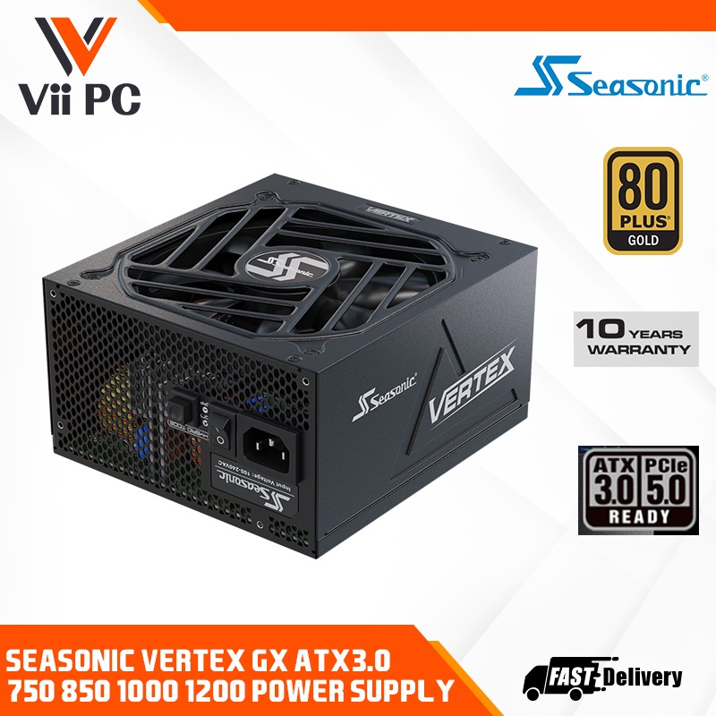 [INSTOCK] Seasonic Vertex GX750 / GX850 / GX1000 / GX1200W Watts 80 ...
