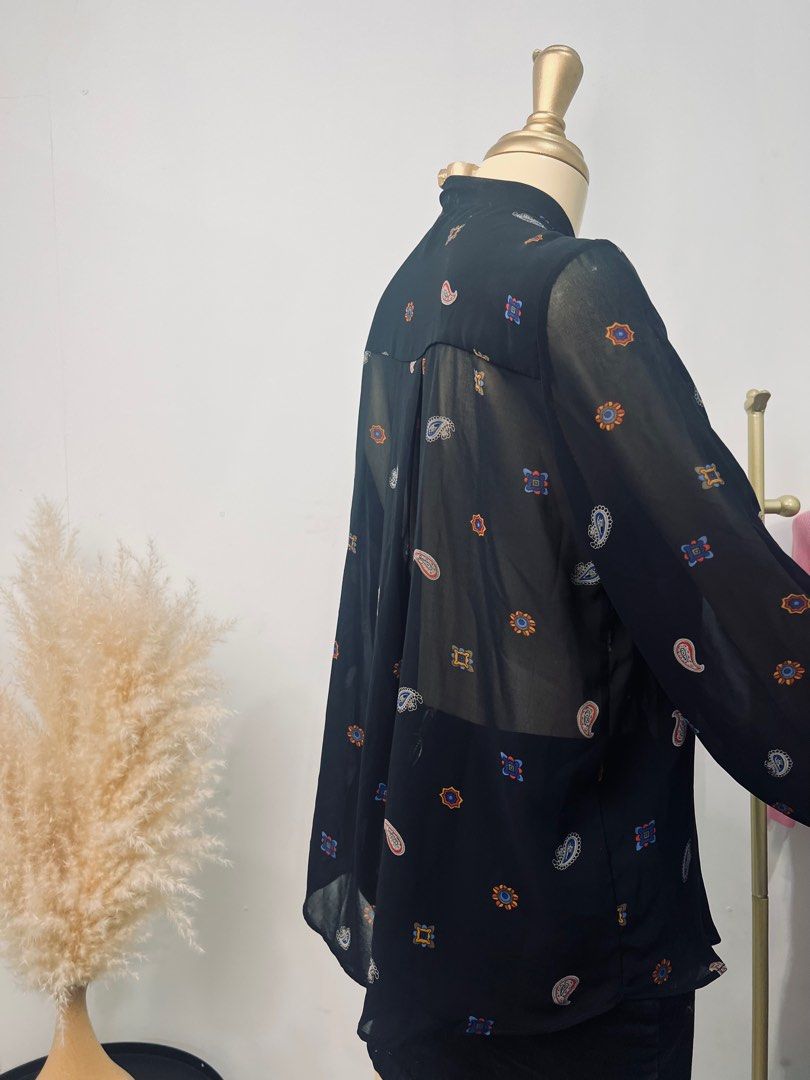 See through formal blouse, Women's Fashion, Tops, Blouses on Carousell