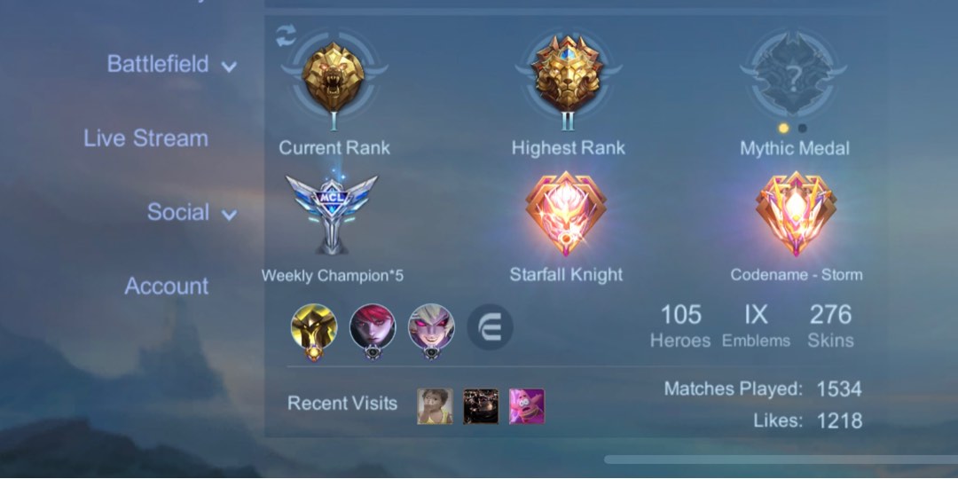 Selling MLBB account, Video Gaming, Video Games, Others on Carousell