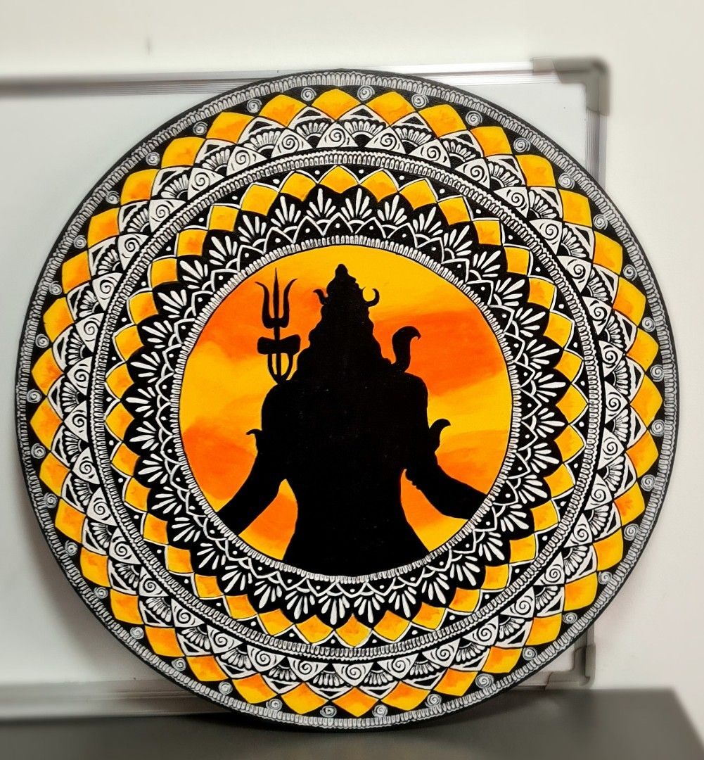 Shiva mandala art frame, Furniture & Home Living, Home Decor, Wall ...