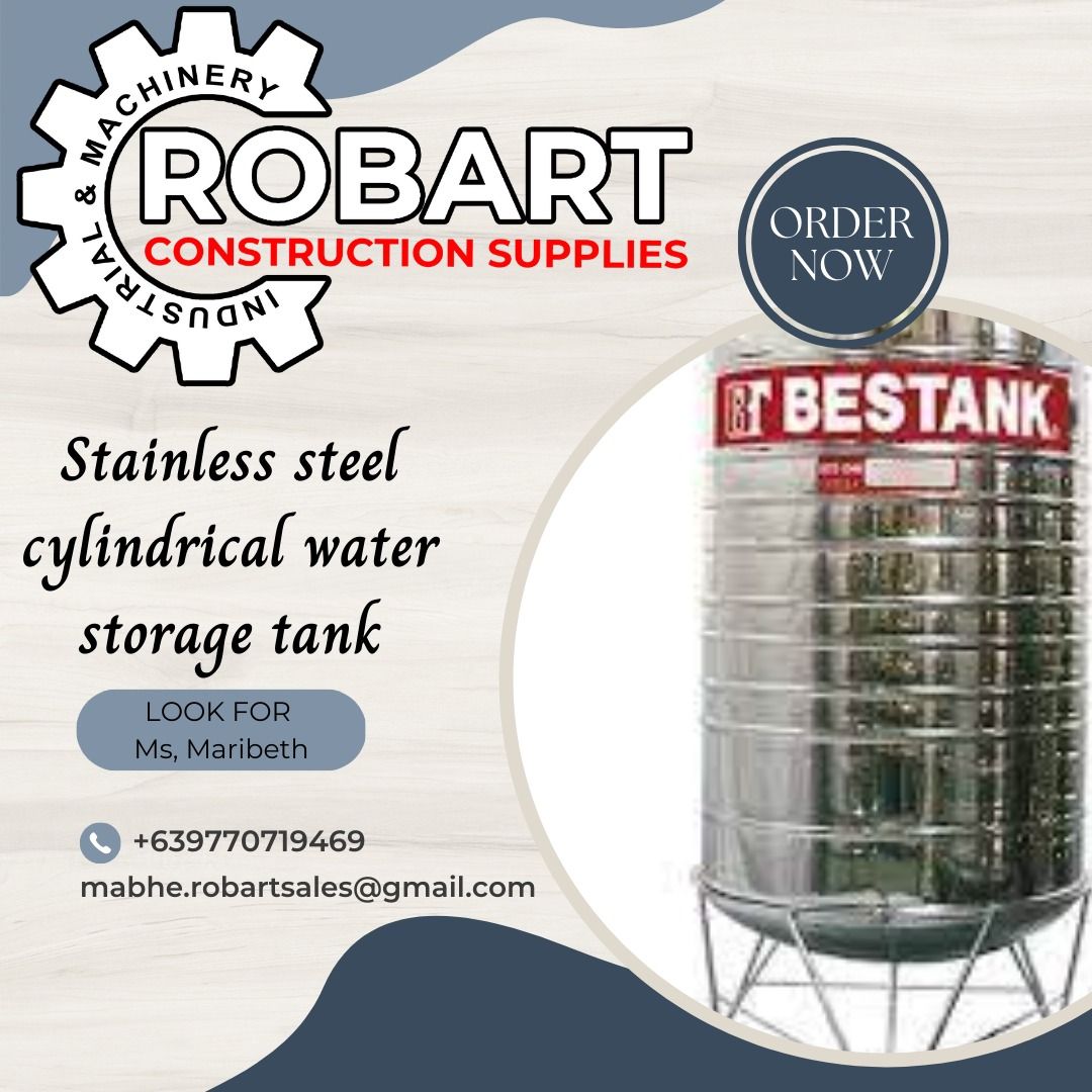 Stainless steel cylindrical water storage tank, Commercial & Industrial ...