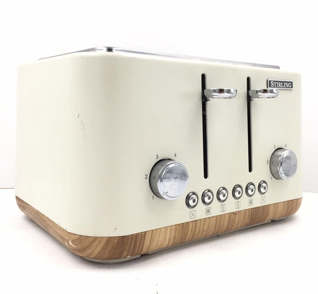STIRLING 4-Slice Toaster Designer Edition (T4SLWF-WS), TV & Home ...
