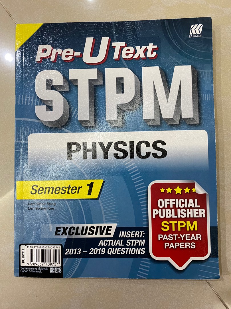 STPM Sasbadi Physics Semester 1, Hobbies & Toys, Books & Magazines ...