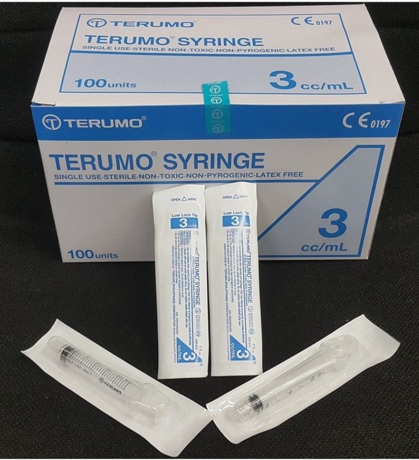 Terumo Syringe 3ml Luer Lock (100units per box), Health & Nutrition, Medical Supplies & Tools on ...