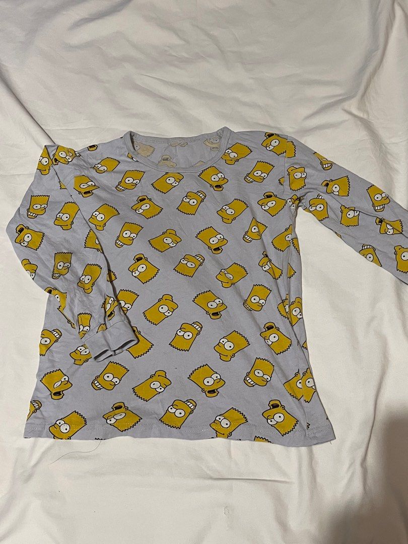 The Simpsons (Orig Merch) Kids Bart Design Pajama Top width 15in, Babies & Kids, Babies & Kids ...