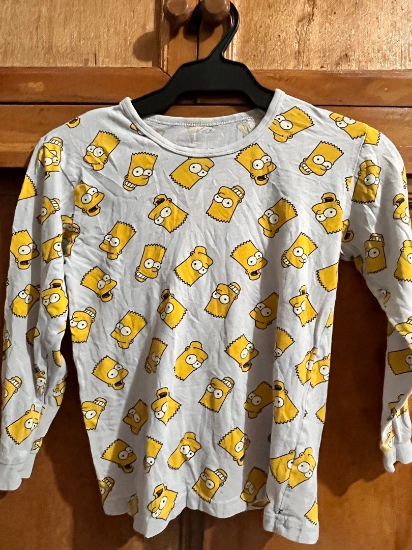 The Simpsons (Orig Merch) Kids Bart Design Pajama Top width 15in, Babies & Kids, Babies & Kids ...