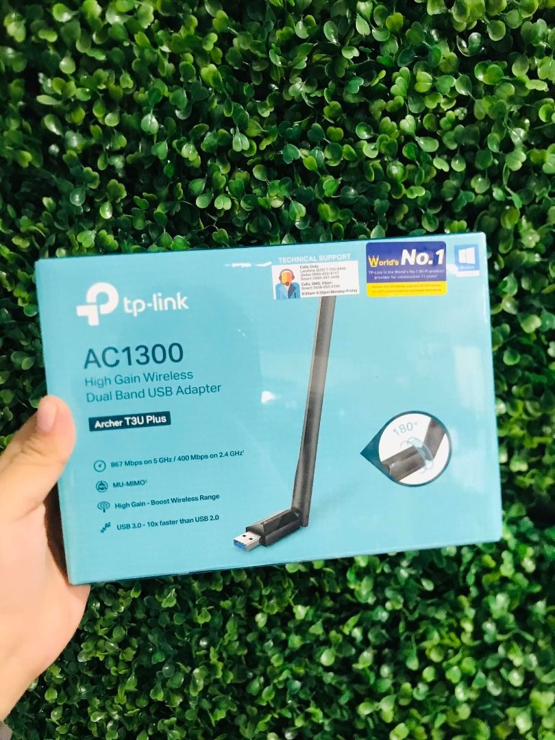 Tp-Link Archer T3U Plus AC1300 High Gain Wireless Dual Band USB Adapter ...