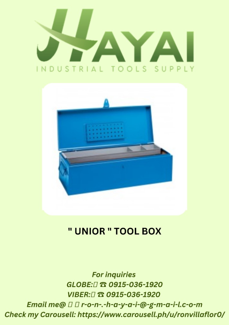 UNIOR TOOL BOX, Commercial & Industrial, Construction Tools & Equipment ...