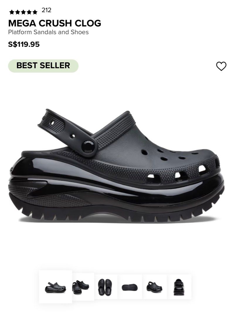 USED - CROCS MEGA CRUSH CLOG, Women's Fashion, Footwear, Flipflops and ...