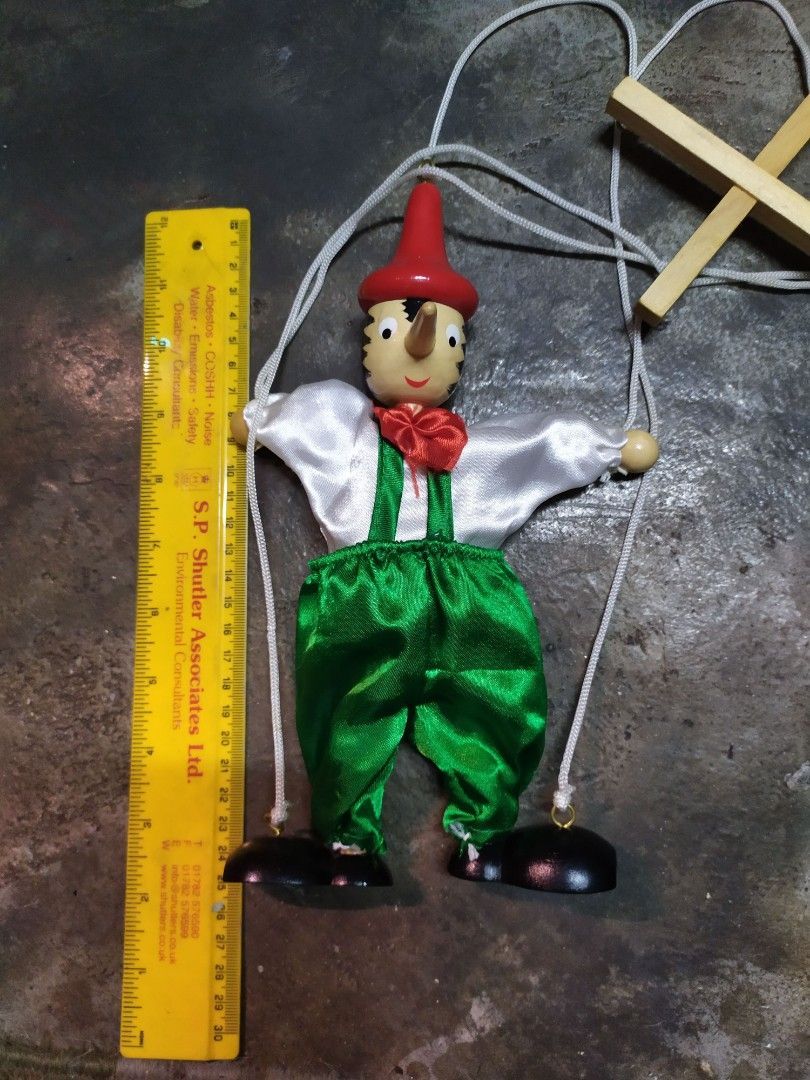 Vintage 70s Wooden Pinocchio Marionette Puppet, Hobbies & Toys ...