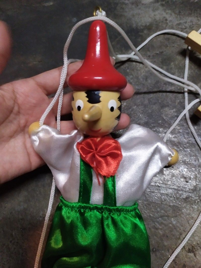 Vintage 70s Wooden Pinocchio Marionette Puppet, Hobbies & Toys ...