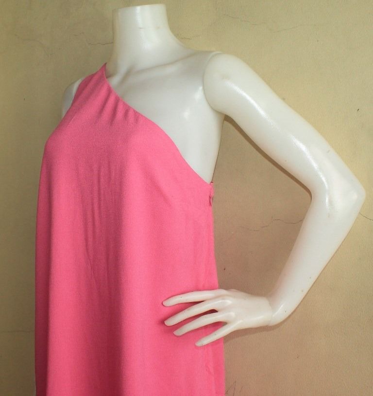 Vintage CHARLENE HENRY One Shoulder Pink Dress, Women's Fashion ...
