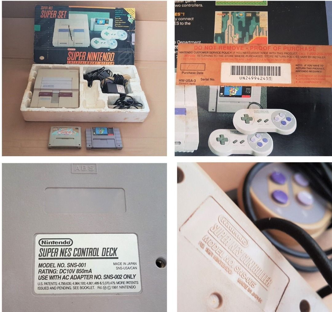 Vintage Collectibles, Super Nintendo Entertainment System, Original NES ...