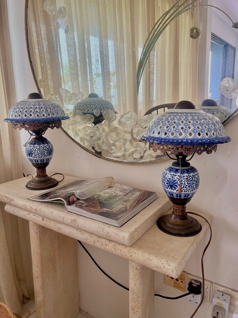 Vintage Dainty Pretty Chinoiserie Lamps X2 - #antique#crate & barrel# ...