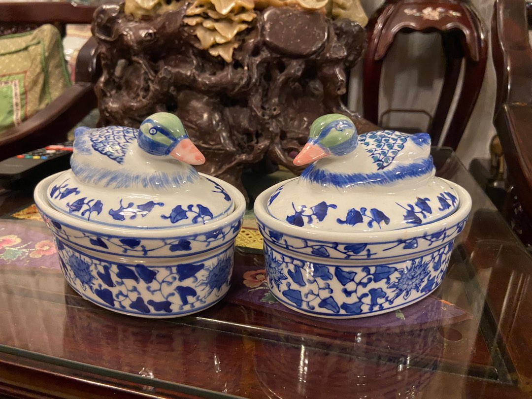 Vintage duck lid container, Hobbies & Toys, Memorabilia & Collectibles ...