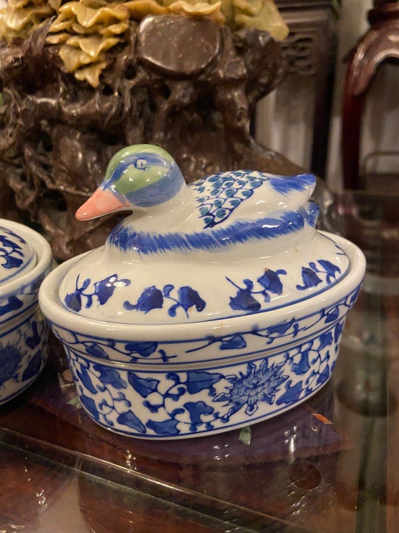 Vintage duck lid container, Hobbies & Toys, Memorabilia & Collectibles ...