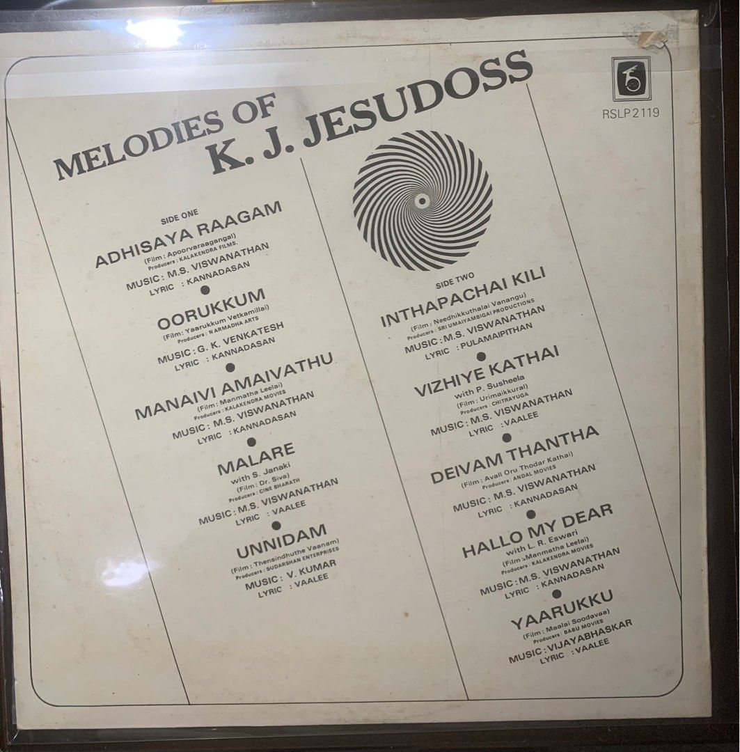 Vinyl record of K.J. Jesuudoss, Hobbies & Toys, Music & Media, CDs ...