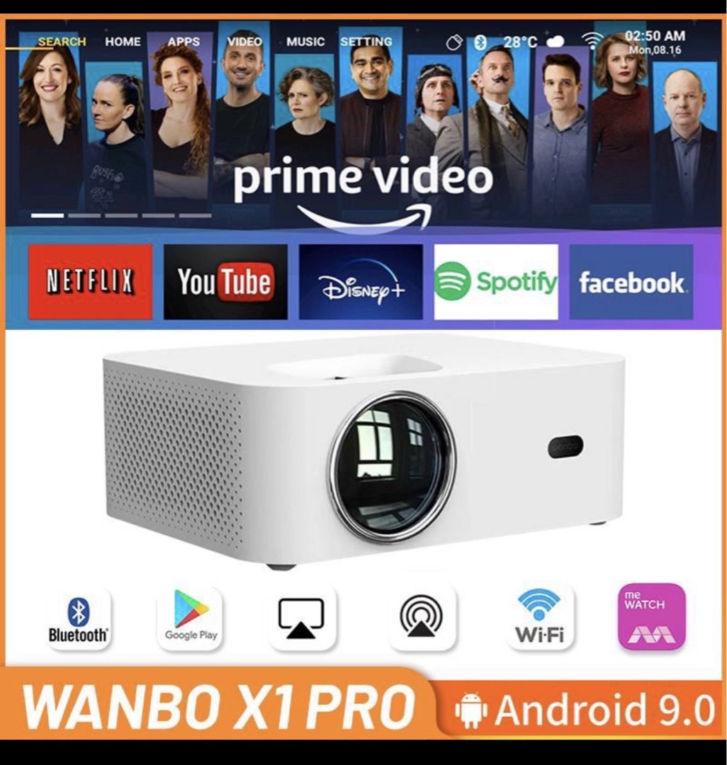 Wanbo X1 Pro with stand, TV & Home Appliances, TV & Entertainment ...