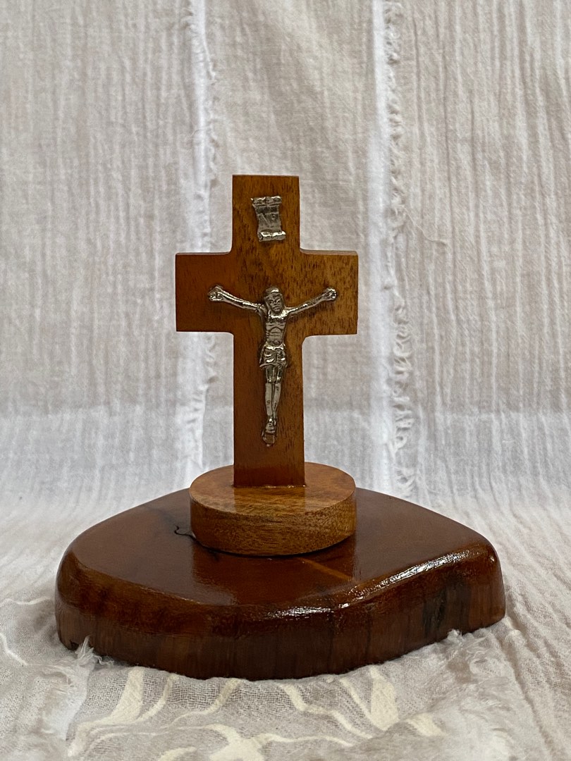 Wooden Crucifix With Stand on Carousell