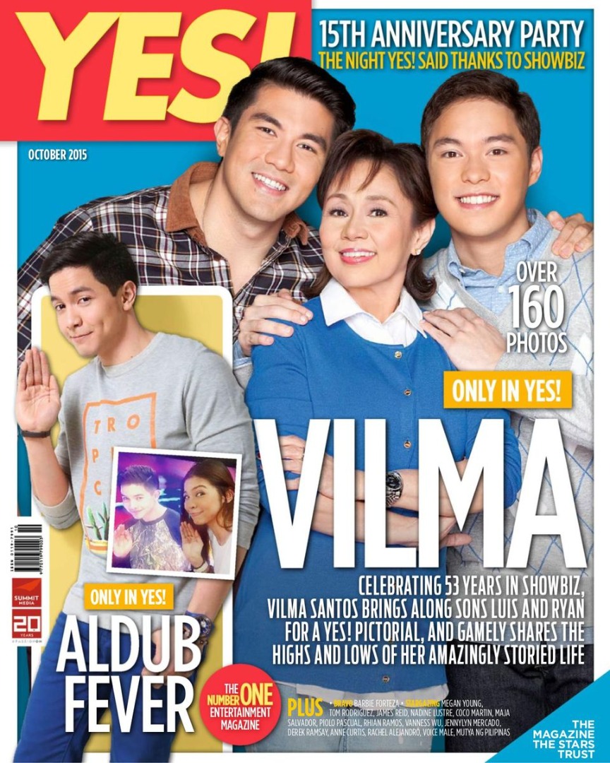 YES Magazine October 2015 VILMA SANTOS-RECTO, Luis Manzano, Ryan Recto ...