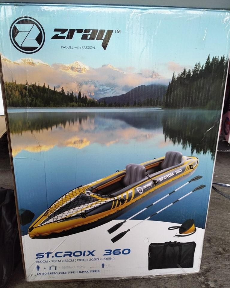 Zray St. Croix 360 2-Person Inflatable Kayak Set, Sports Equipment, Sports & Games, Water Sports ...