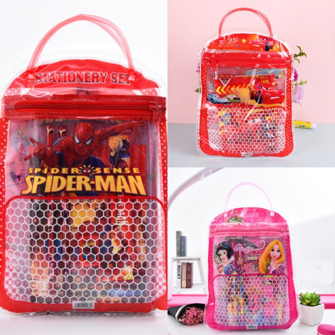 $1.40 Spider-Man McQueen Princess Stationery Set Goodie Bag | Kids ...