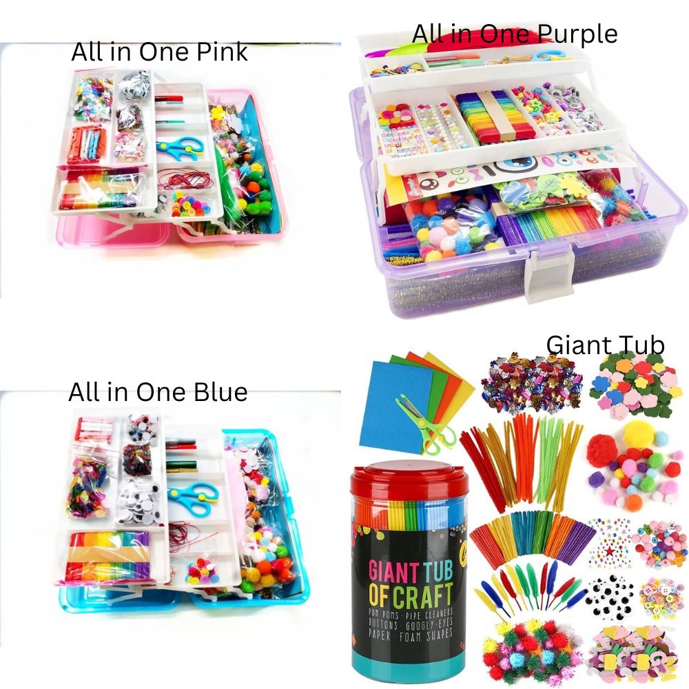 1500 Pcs Art and Craft Supplies All In One Crafting Kit DIY Kids Crafts ...