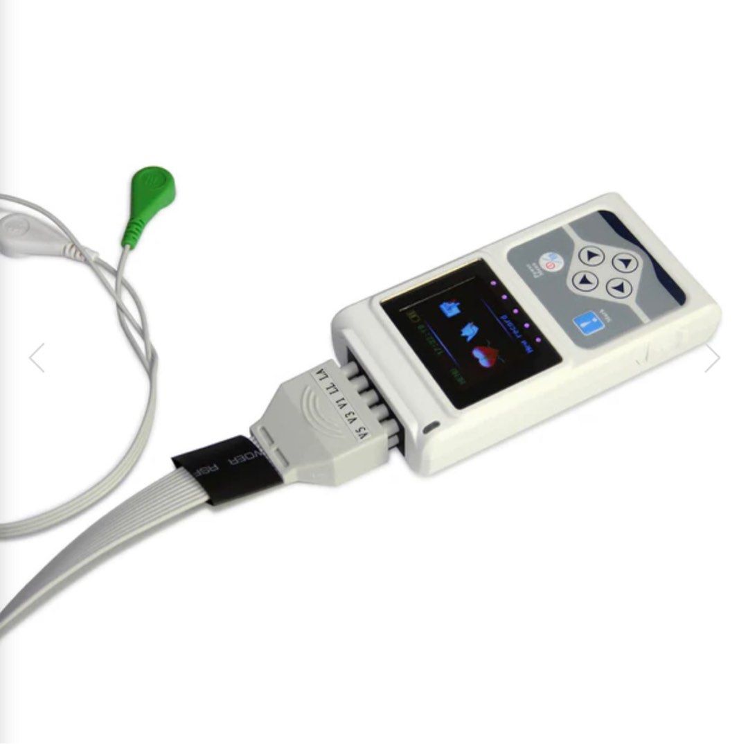 24h Dynamic ECG Systems ECG Holter CONTEC TLC5000 12 lead EKG Monitor ...