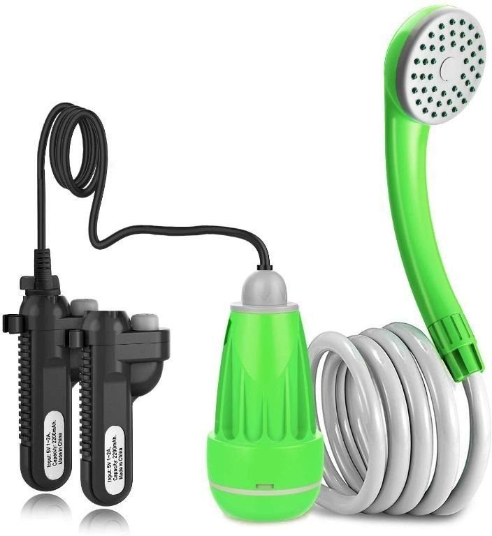 3147) PORTABLE SHOWER CAMPING SHOWER OUTDOOR CAMP SHOWER PUMP, ELECTRIC ...