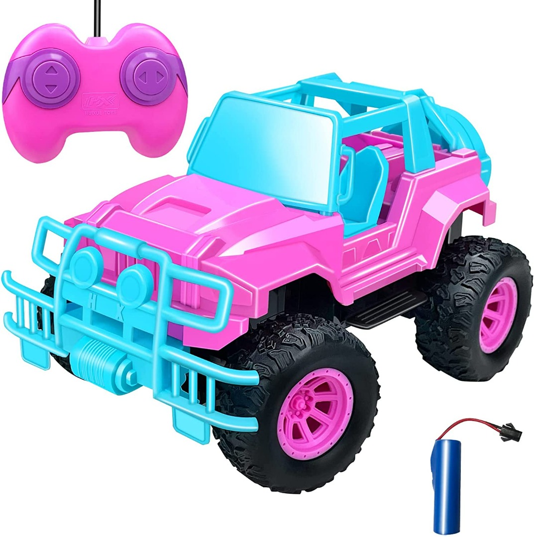3531) HYMAZ REMOTE CONTROL CAR FOR GIRLS 3-5 6 7 8-12 GIFTS, PINK AND PURPLE RC RACING CAR AND ...