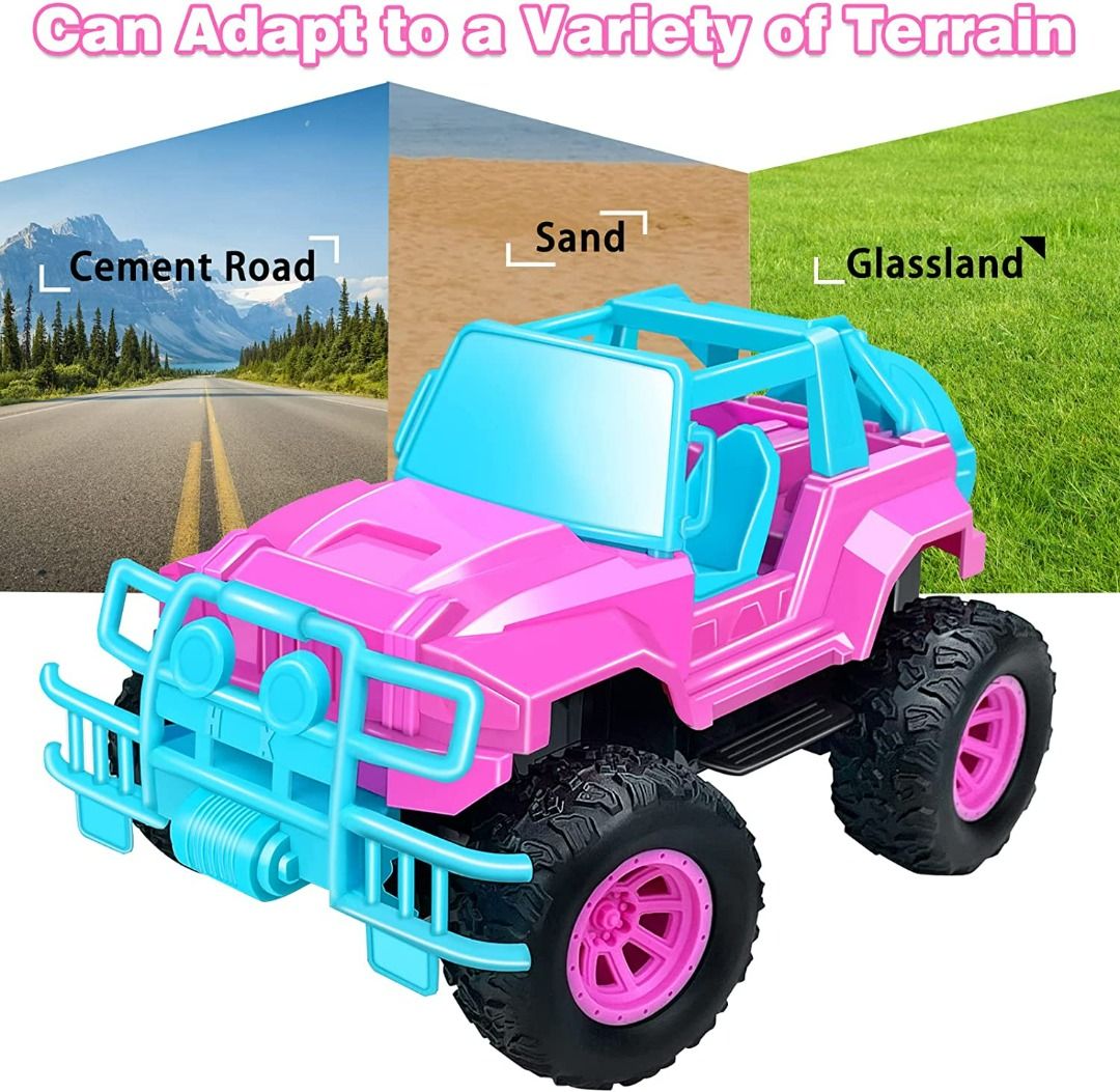 3531) HYMAZ REMOTE CONTROL CAR FOR GIRLS 3-5 6 7 8-12 GIFTS, PINK AND PURPLE RC RACING CAR AND ...