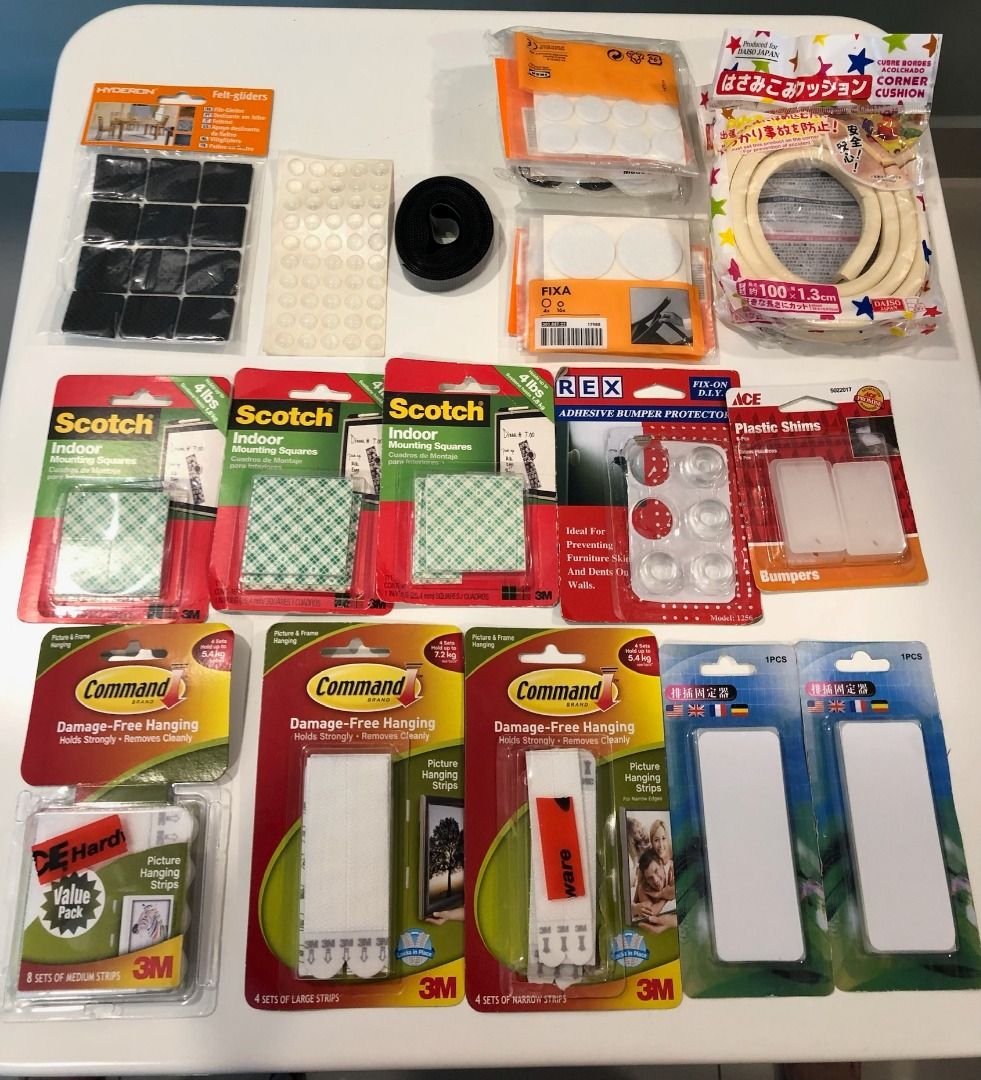 3M IKEA DAISO ACE REX Command Scotch Adhesive Strip Bumper Glider Set ...