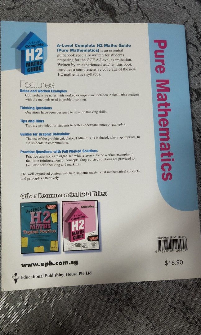 A Level Complete H2 MATHS GUIDE, Hobbies & Toys, Books & Magazines ...