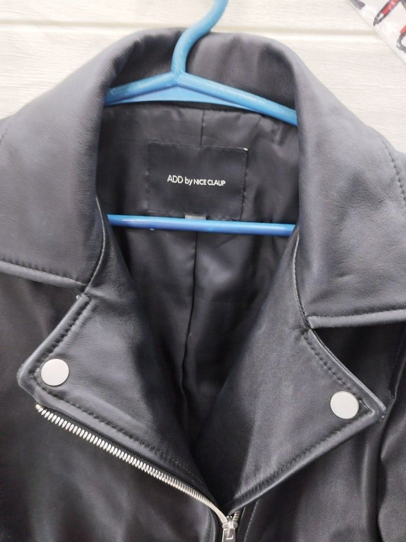 ADD by NICE CLAUP LEATHER JACKET on Carousell