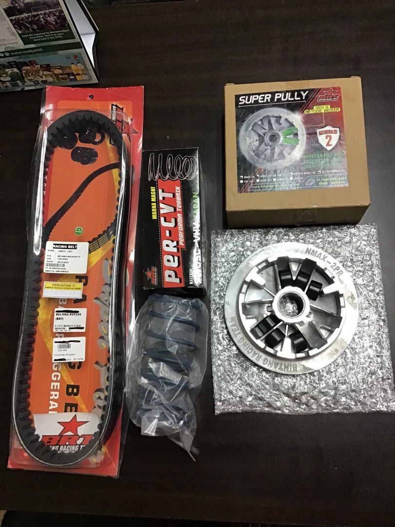 Aerox/Nmax BRT Racing CVT Super pulley set, Motorcycles, Motorcycle ...