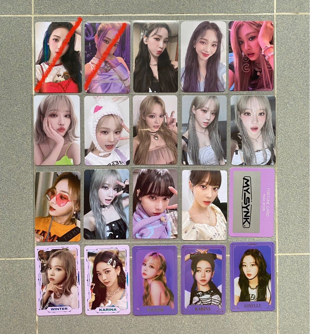 aespa winter, karina, ningning, giselle photocards, Hobbies & Toys, Collectibles & Memorabilia ...