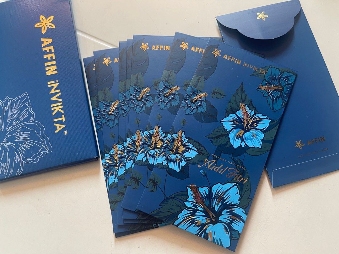 [Sold] Affin Invikta Sampul Raya Packet 2023 / 8 pcs + Box, Hobbies ...