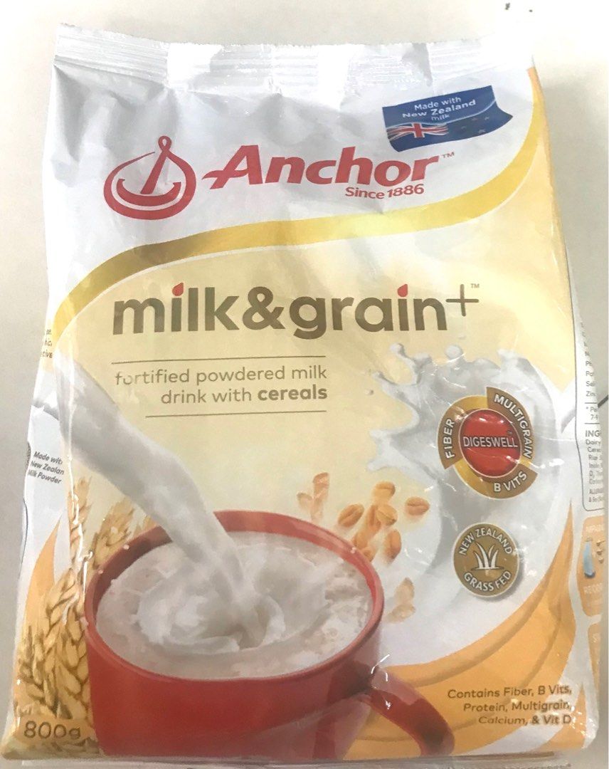 Anchor Milk & Grain Plus Fortified Powdered Milk Drink with Cereals ...