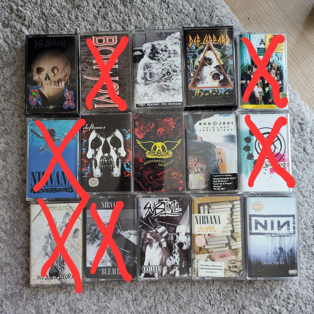 Assorted Cassettes Rock Genre, Hobbies & Toys, Music & Media, Music ...